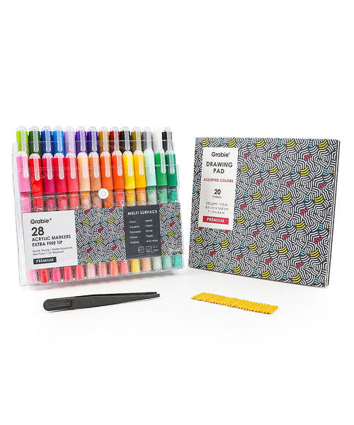 28 Colors Acrylic Paint Markers, Acrylic Paint Pens, Acrylic Pens ...