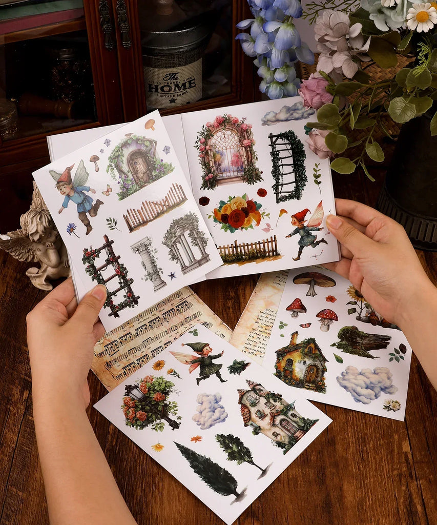 24 Sheets Grabie Exclusive Whimsical Wonders Sticker Book - Grabie®