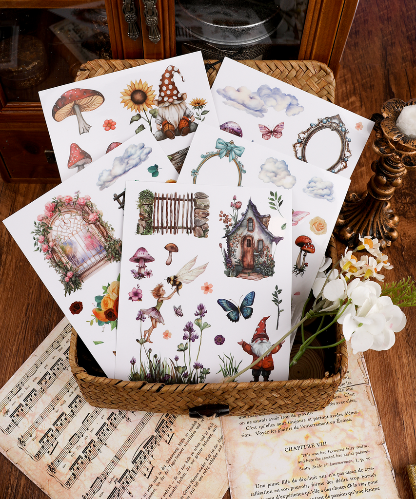 24 Sheets Grabie Exclusive Whimsical Wonders Sticker Book - Grabie®