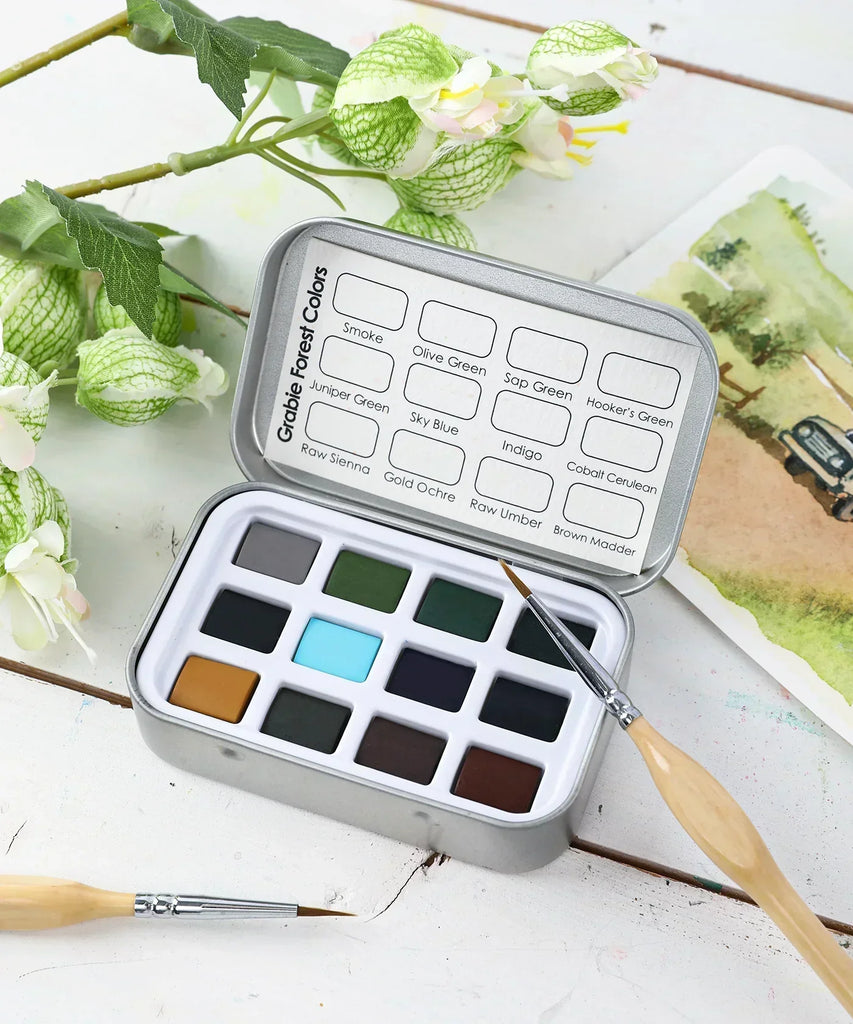 Watercolor Pocket Set of 12 - Forest Colors | Grabie Art Supplies, Best ...
