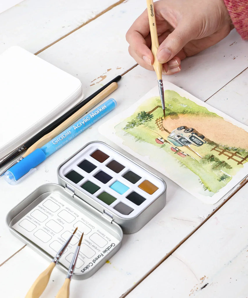Watercolor Pocket Set of 12 - Forest Colors | Grabie Art Supplies, Best ...